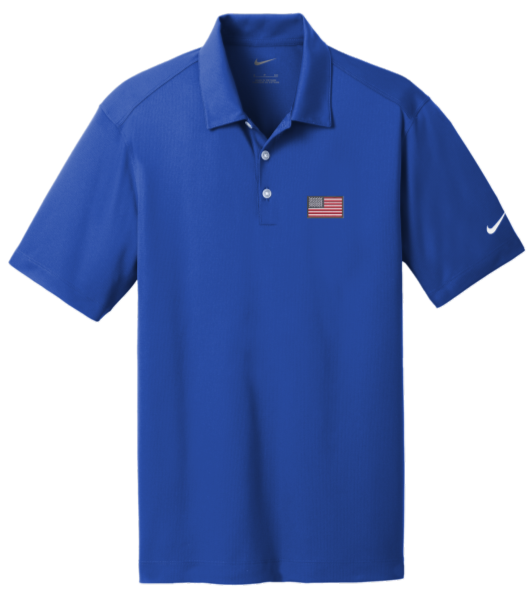 Nike Dri-FIT Vertical Mesh Polo with USA Flag |USA Items by D. Turin ...